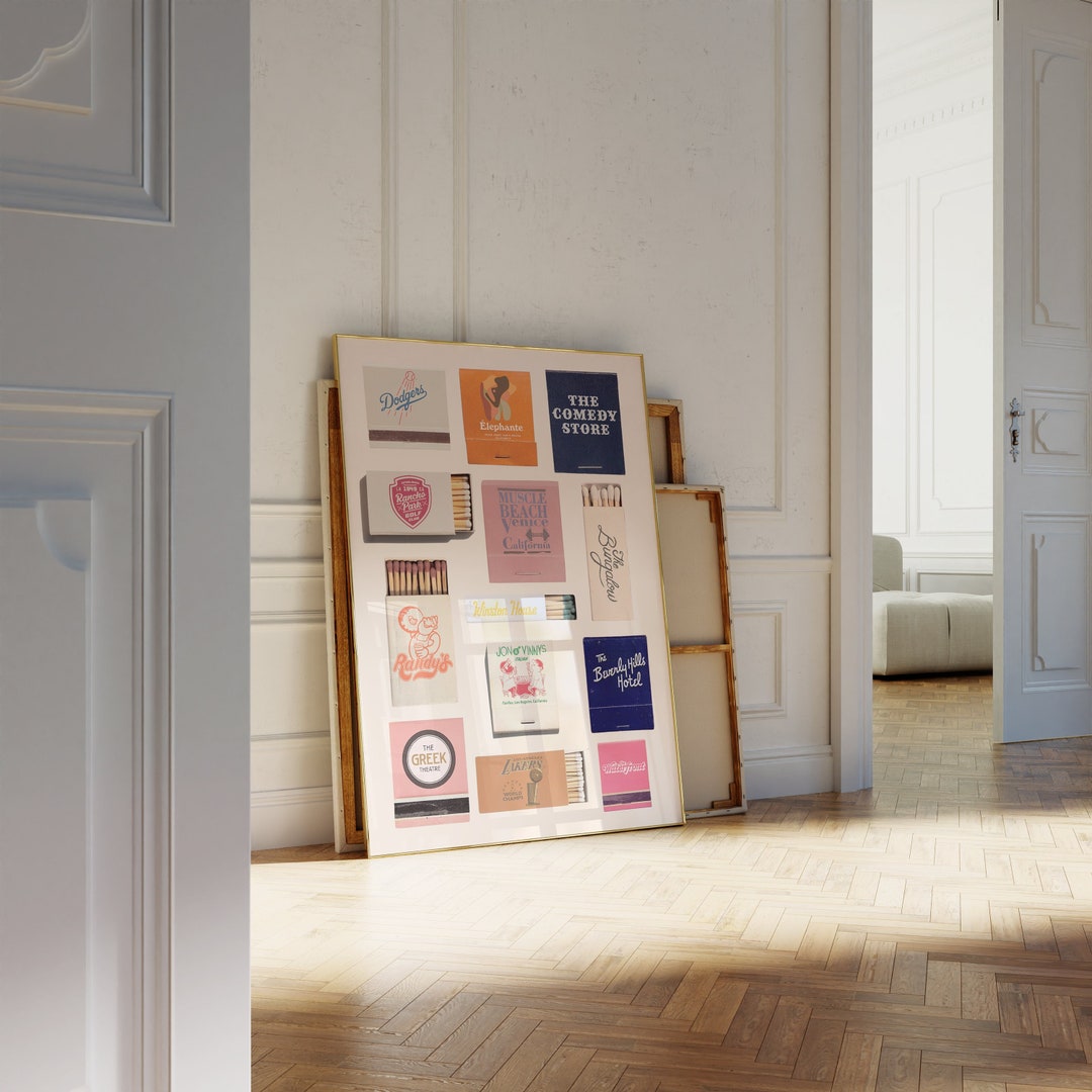 LA Matchbook Print California Matchbooks Vintage Matchbook Los Angeles ...