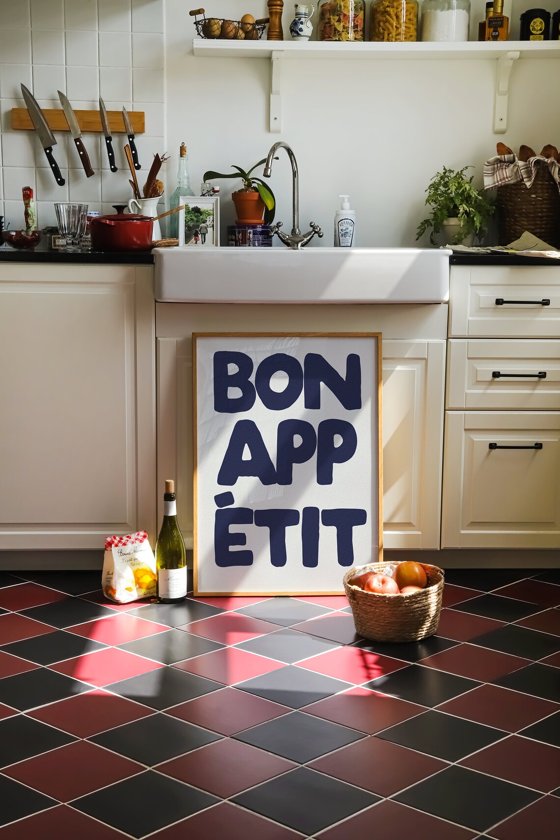 Bon Appetite Aesthetic Kitchen Decor Cute Cooking Art Kitchen Wall Art ...