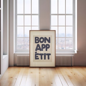 Bon Appetite Aesthetic Kitchen Decor Cute Cooking Art Kitchen Wall Art ...