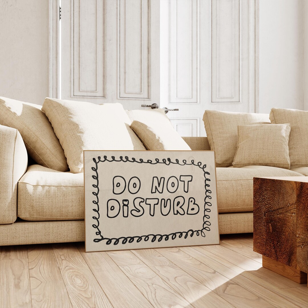 Do Not Disturb Mid Century Print Bauhaus Print, Trendy Bedroom Poster ...