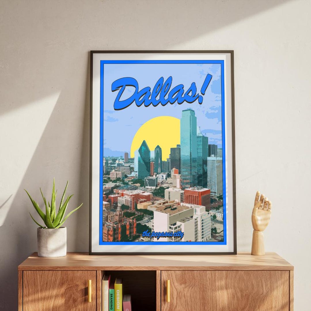 Dallas Print | Dallas Poster | Dallas Wall Art | City Print | Trendy ...