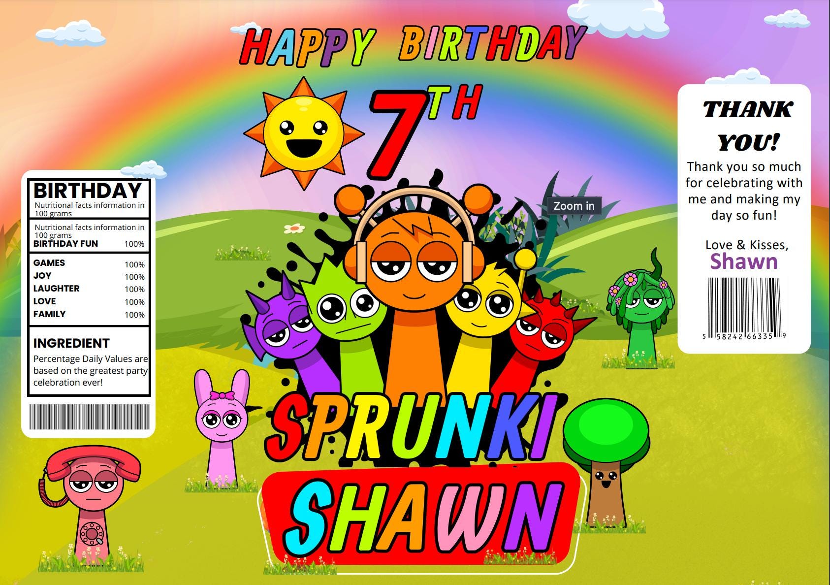 Sprunki Chip Bag - Etsy