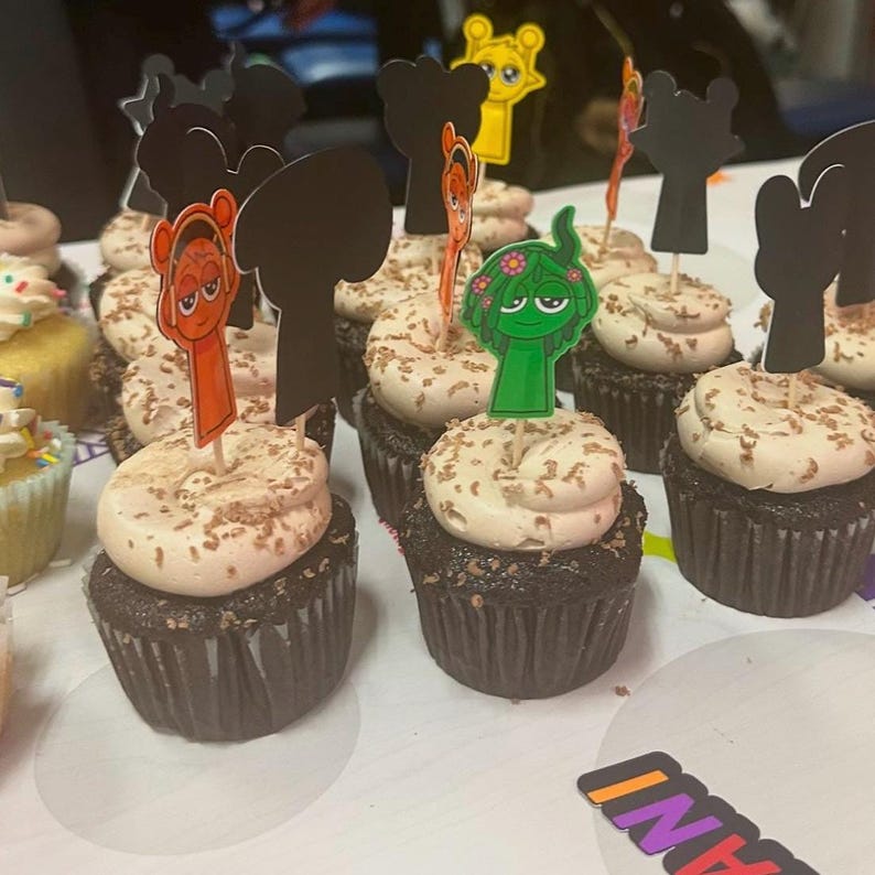 Sprunki Cup Cake Toppers - Etsy