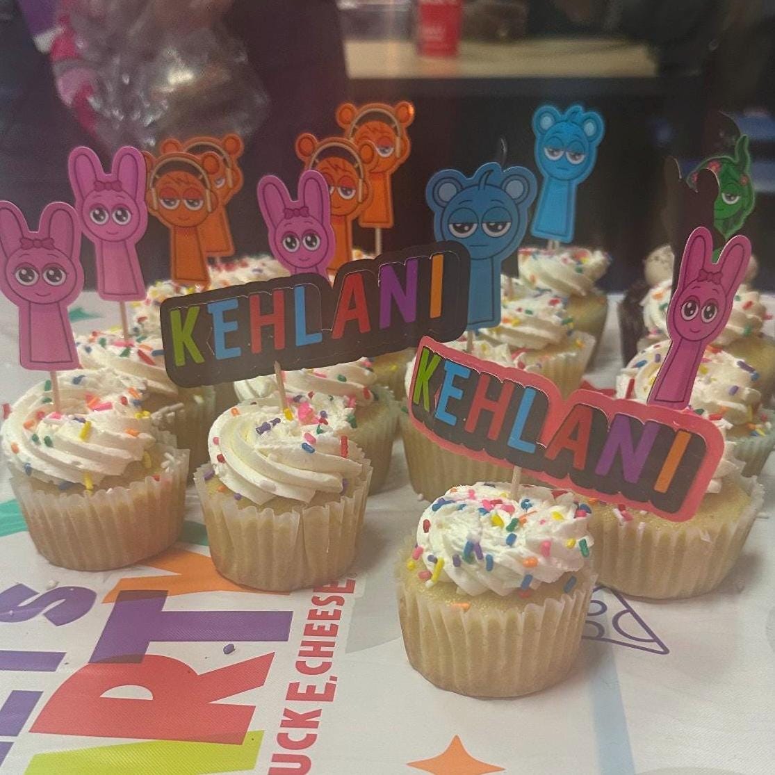 Sprunki Cup Cake Toppers - Etsy