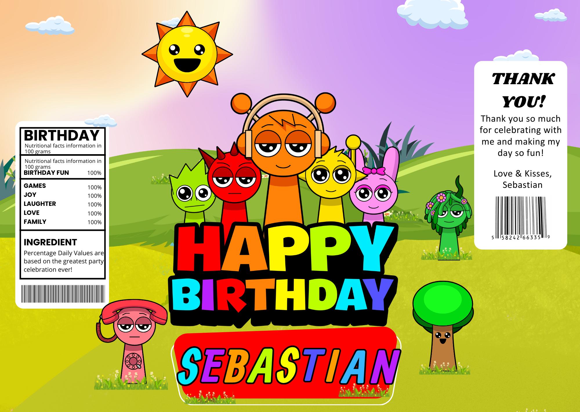 Sprunki Chip Bag- Happy Birthday - Etsy