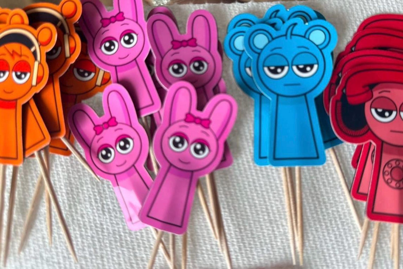 Sprunki Cup Cake Toppers - Etsy