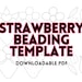 Downloadable Floral Strawberry Beading Template for Indigenous Beadwork ...