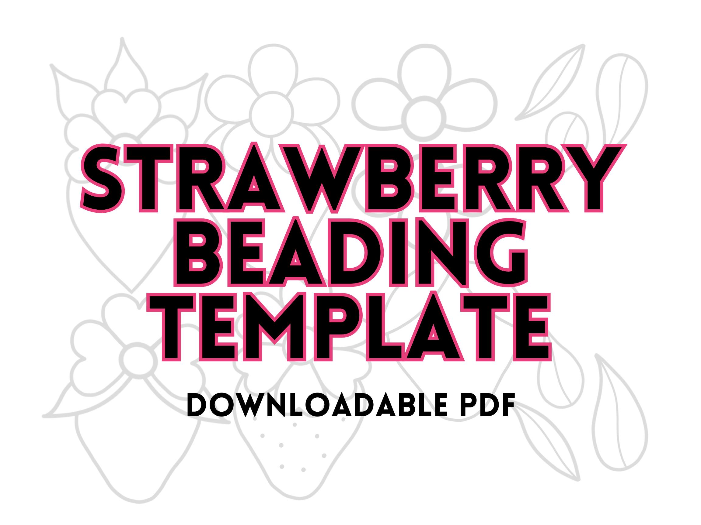 Downloadable Floral Strawberry Beading Template for Indigenous Beadwork ...