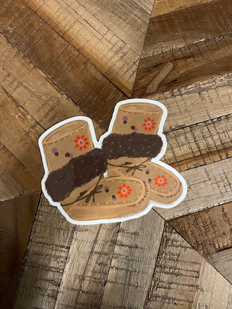 Mukluk Sticker Indigenous Art - Etsy