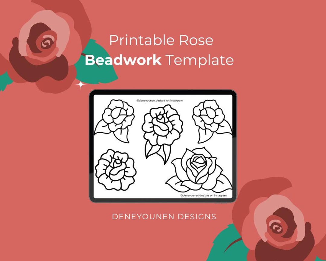 Downloadable Rose Beading Template | Indigenous Beadwork - Etsy