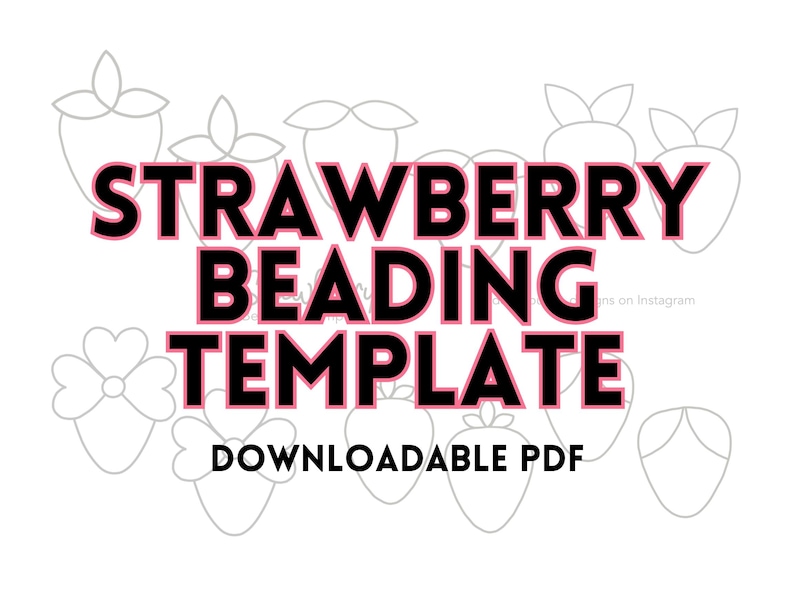 Downloadable Strawberry Beading Template for Indigenous Beadwork - Etsy