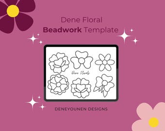 Downloadable Floral Strawberry Beading Template for Indigenous Beadwork ...