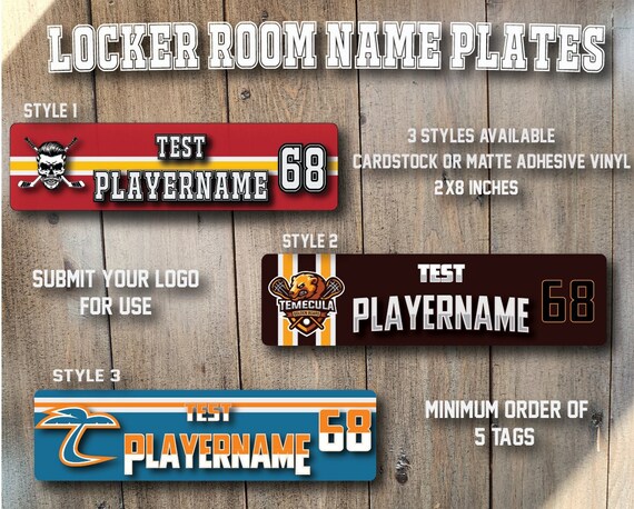 Sports Locker Nameplates
