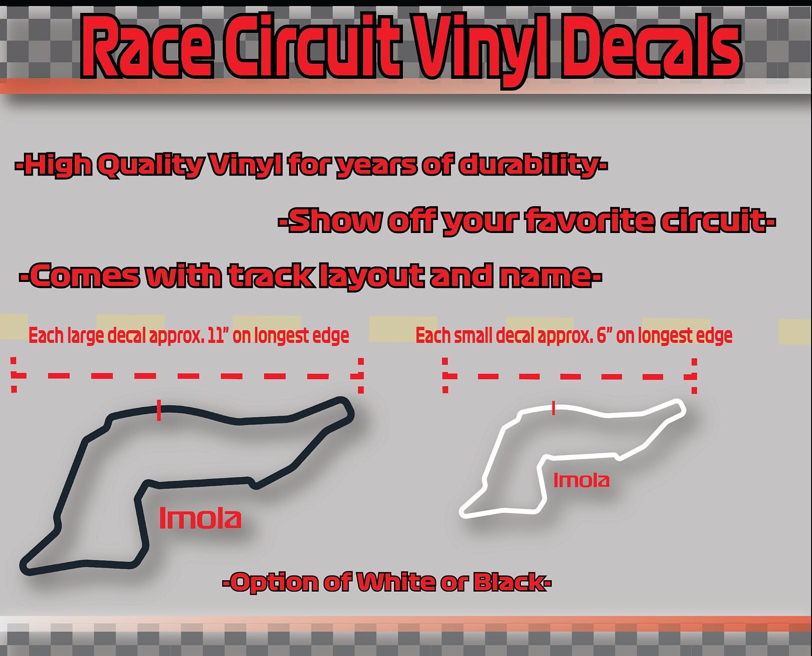 Race Track Stickers of Famous Circuits for Motorsports Fans, Multiple ...