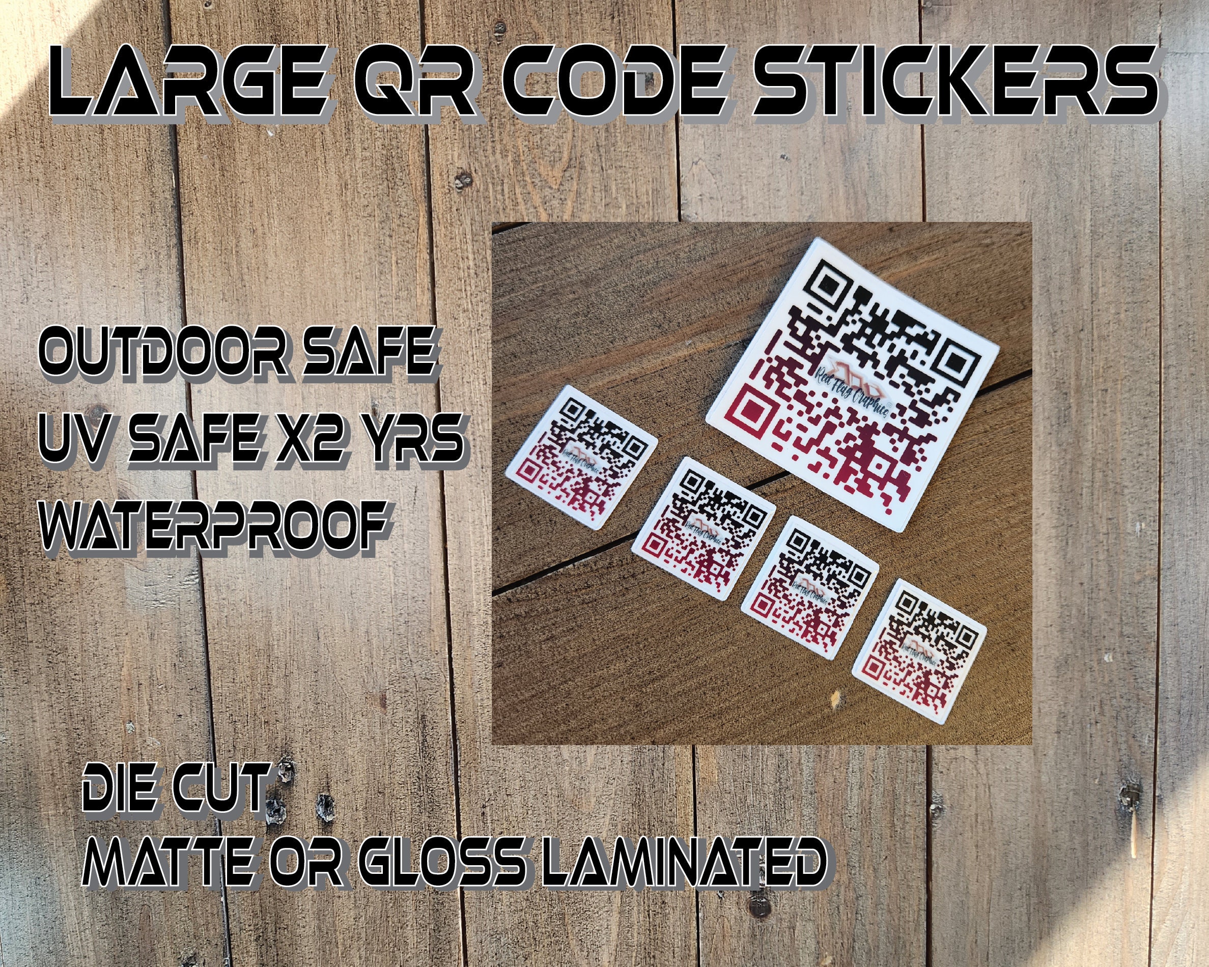 QR Codes Decal Outdoor Weather Resistant Advertising Decals for Your ...