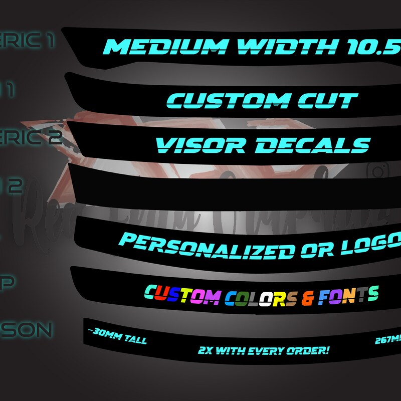 Custom Helmet Visor Stickers - Etsy