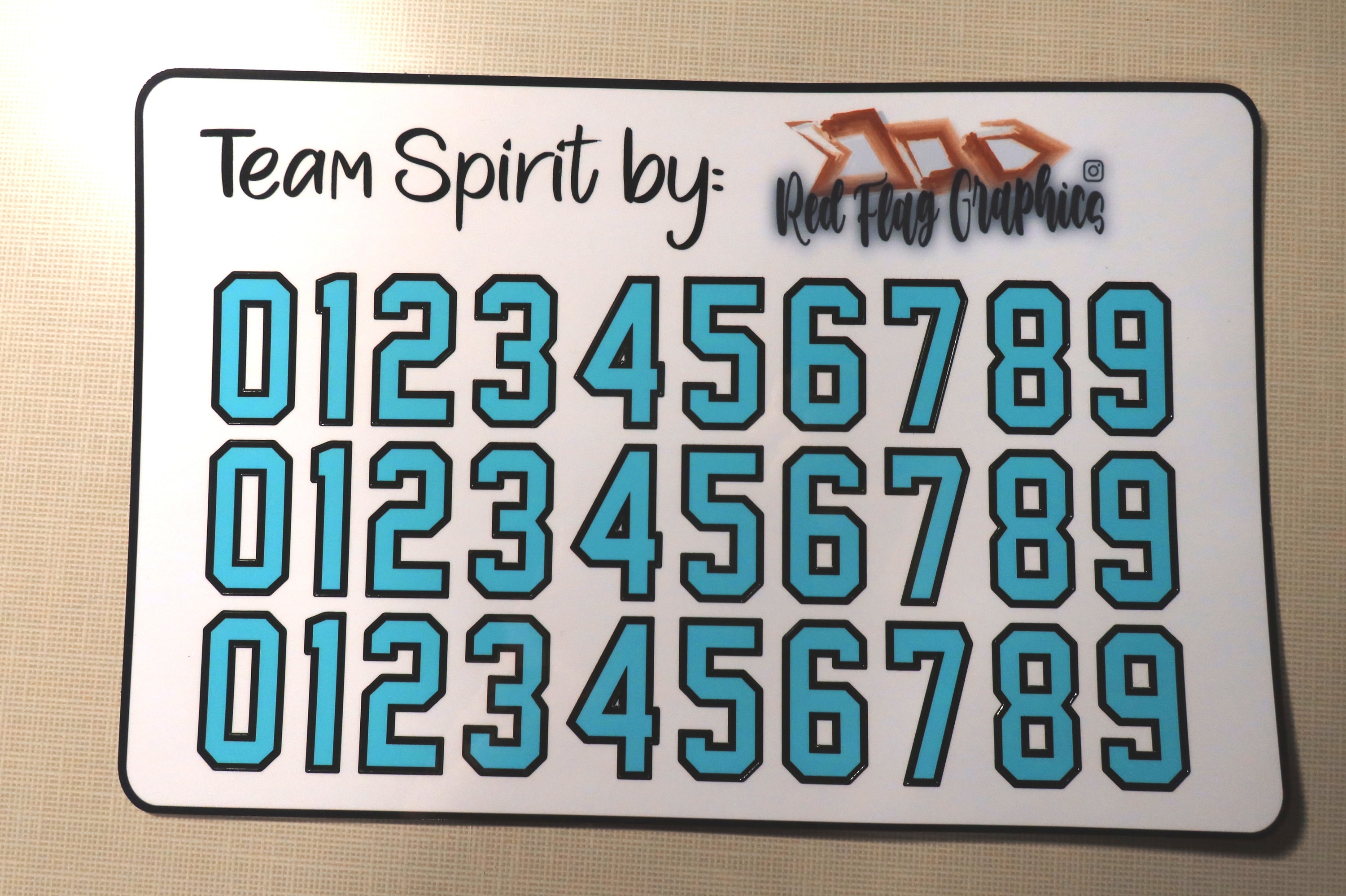 Custom Helmet Number Stickers – Multi-color Sports Decals for Football ...