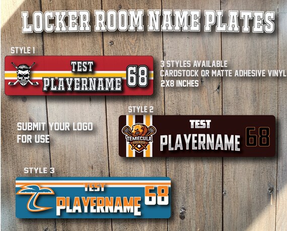 Locker Room Name Tags