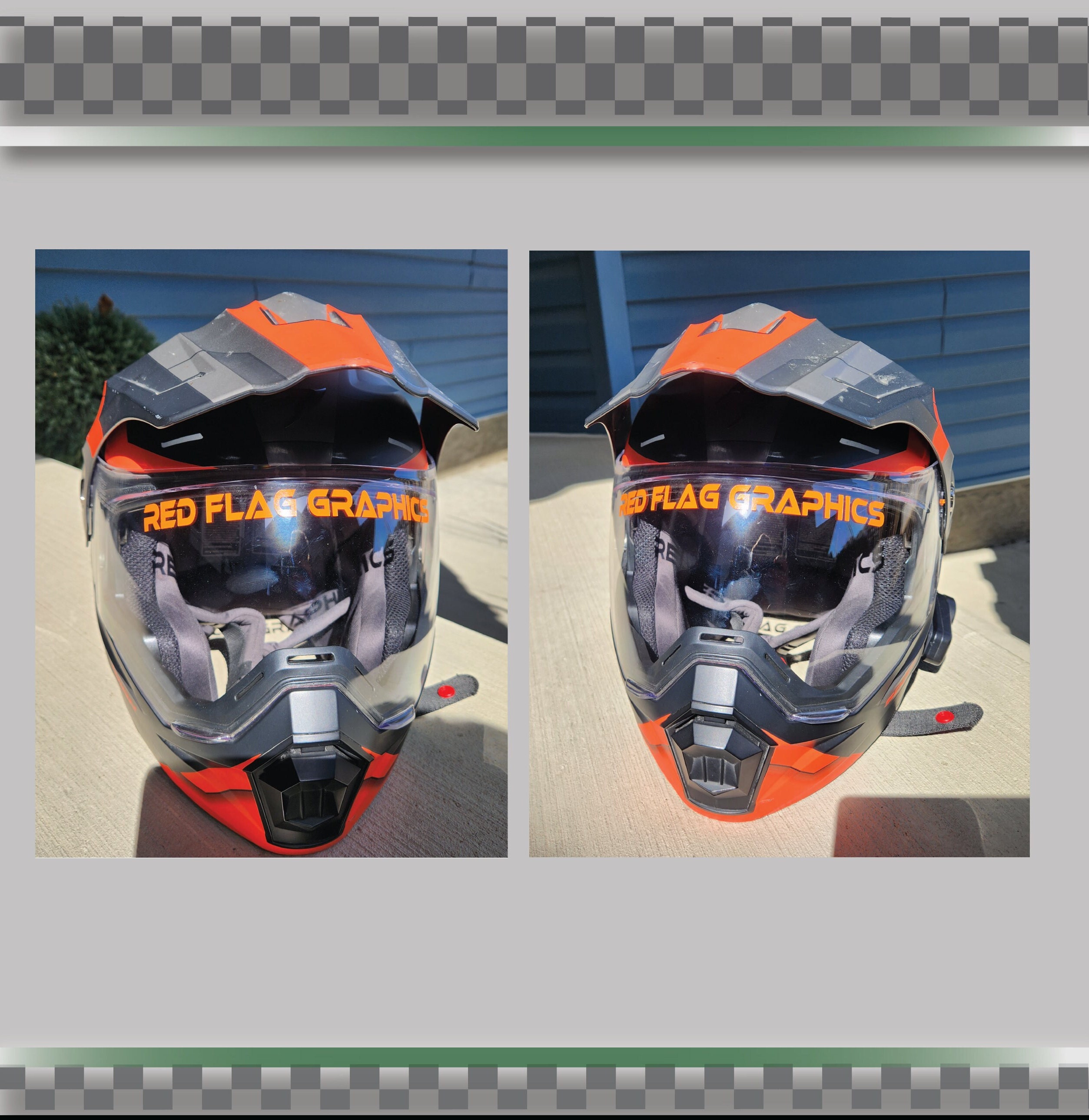 2x Helmet Visor Text Sticker, Personalized Sticker for Motorcycle ...