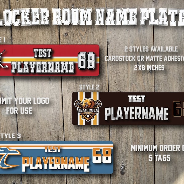 Locker Room Name Plates - Etsy