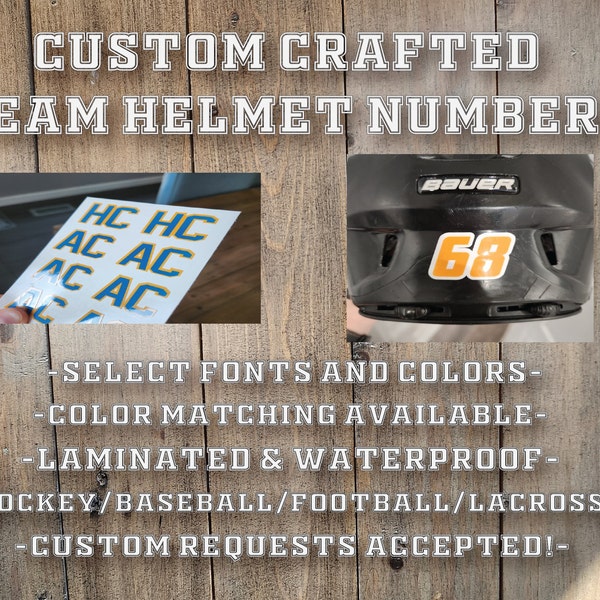 Helmet Numbers - Etsy