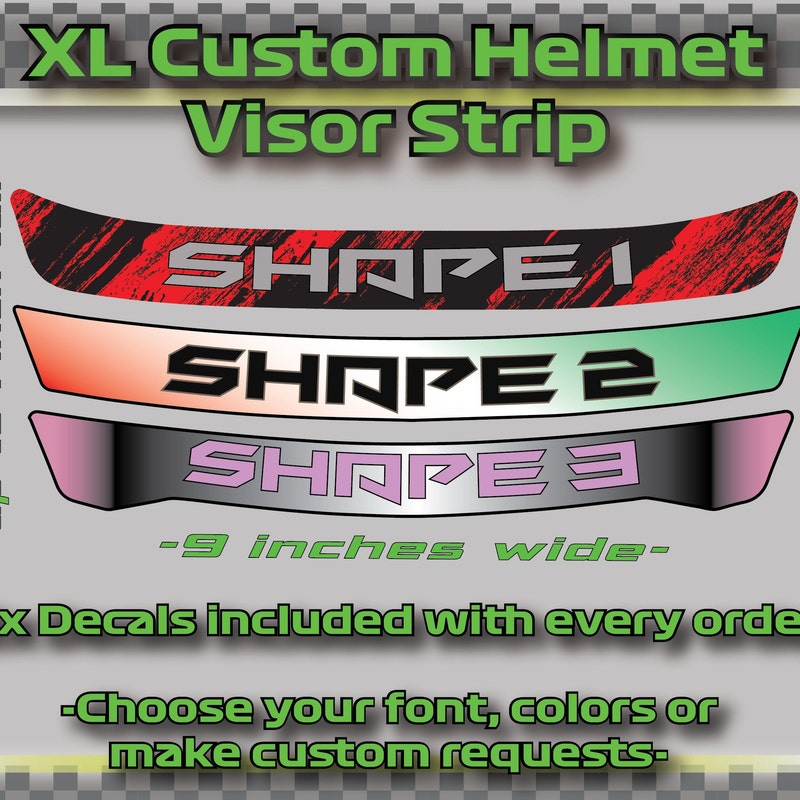 Custom Visor Stickers - Etsy