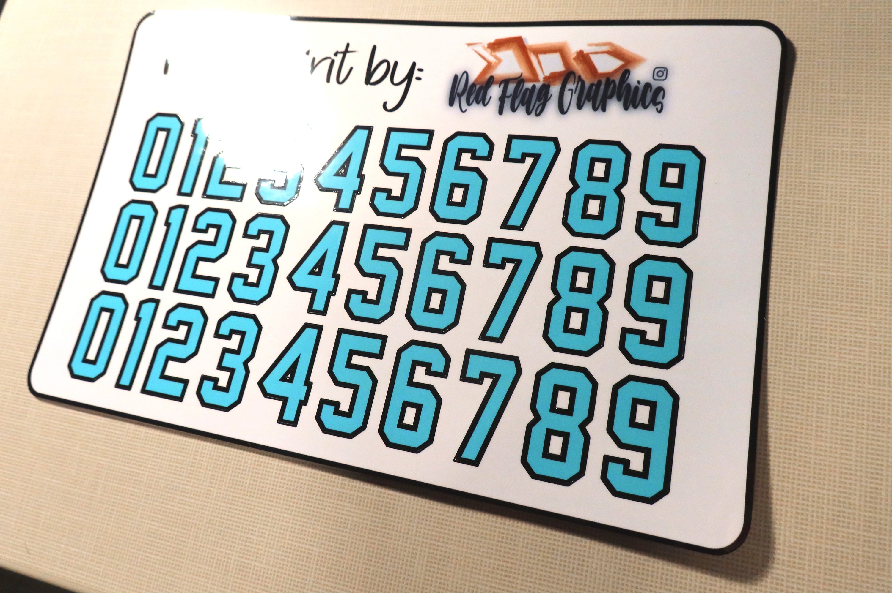 Custom Helmet Number Stickers – Multi-color Sports Decals for Football ...