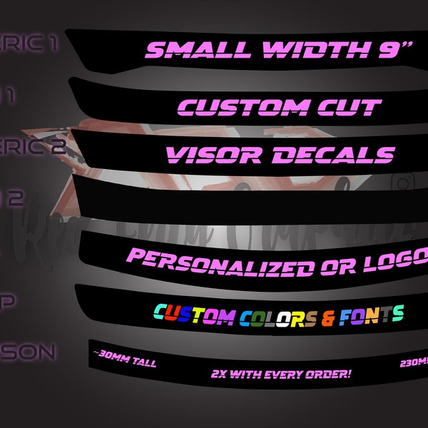 Custom Helmet Visor Decals - Etsy