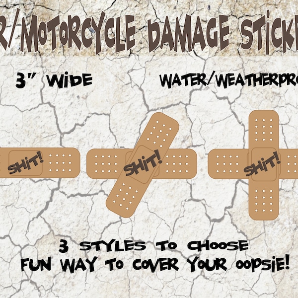 Car Damage Stickers - Etsy Canada