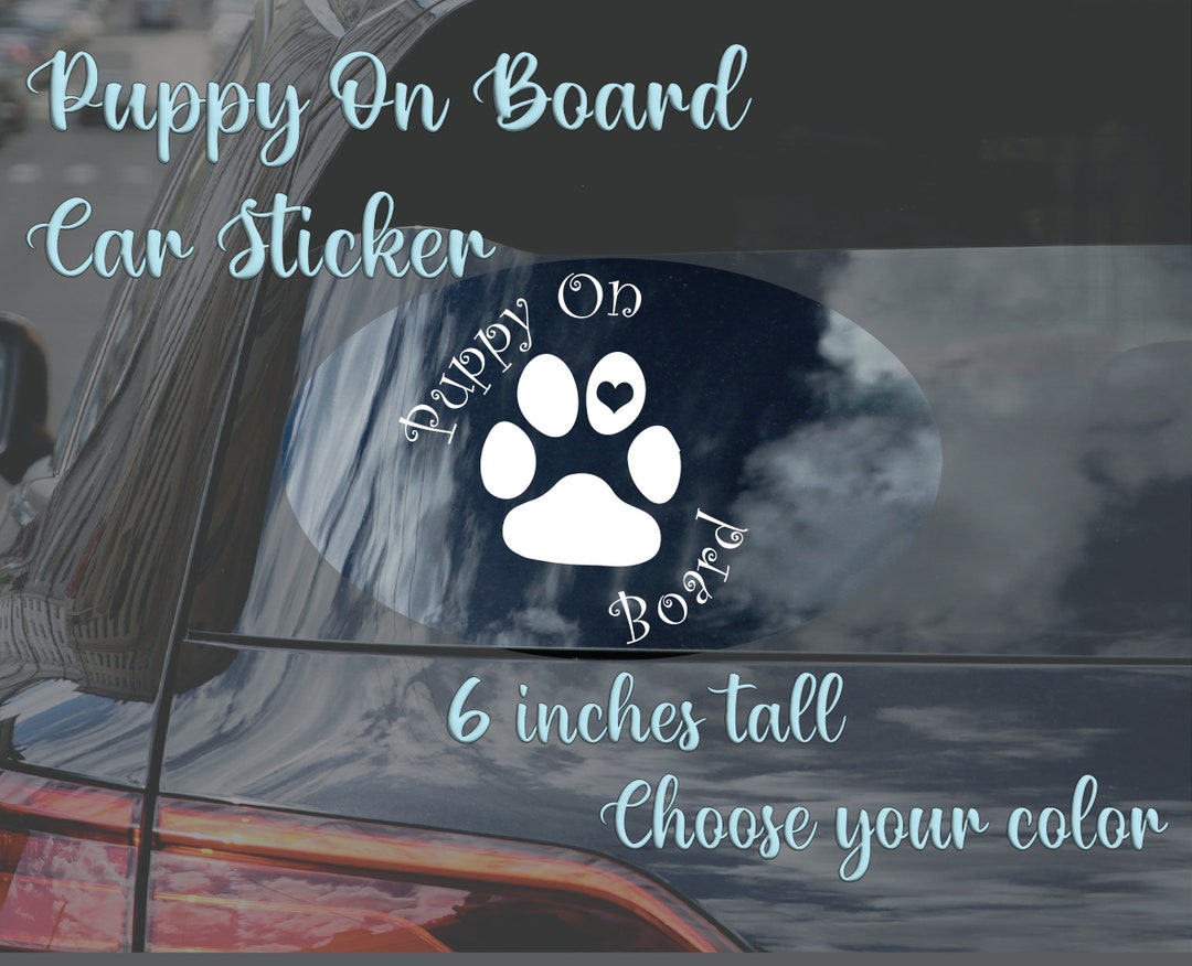 Puppy Window Decal Dog Car Window Sticker for Mom Cute Puppy - Etsy