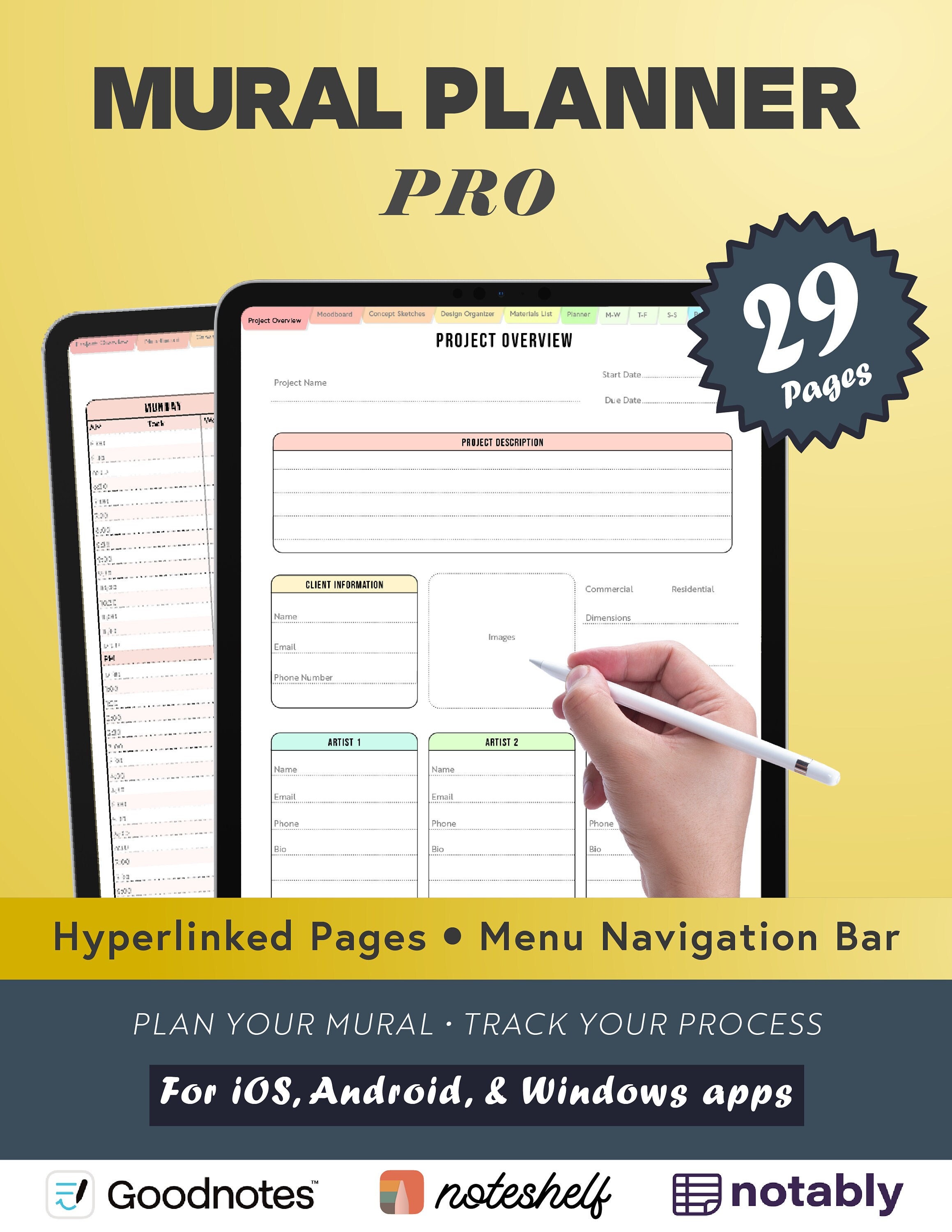 Mural Planner Pro | for Muralists, Artists, and Creatives | Hyperlinked ...