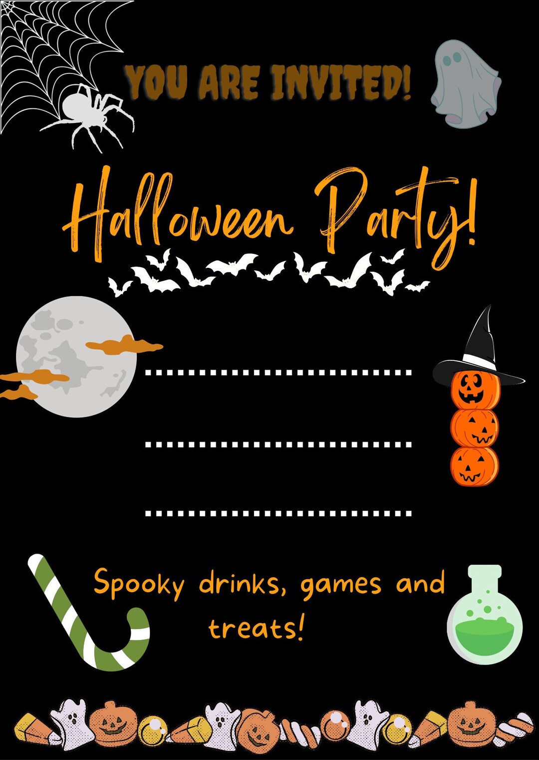 Halloween Invitation - Etsy