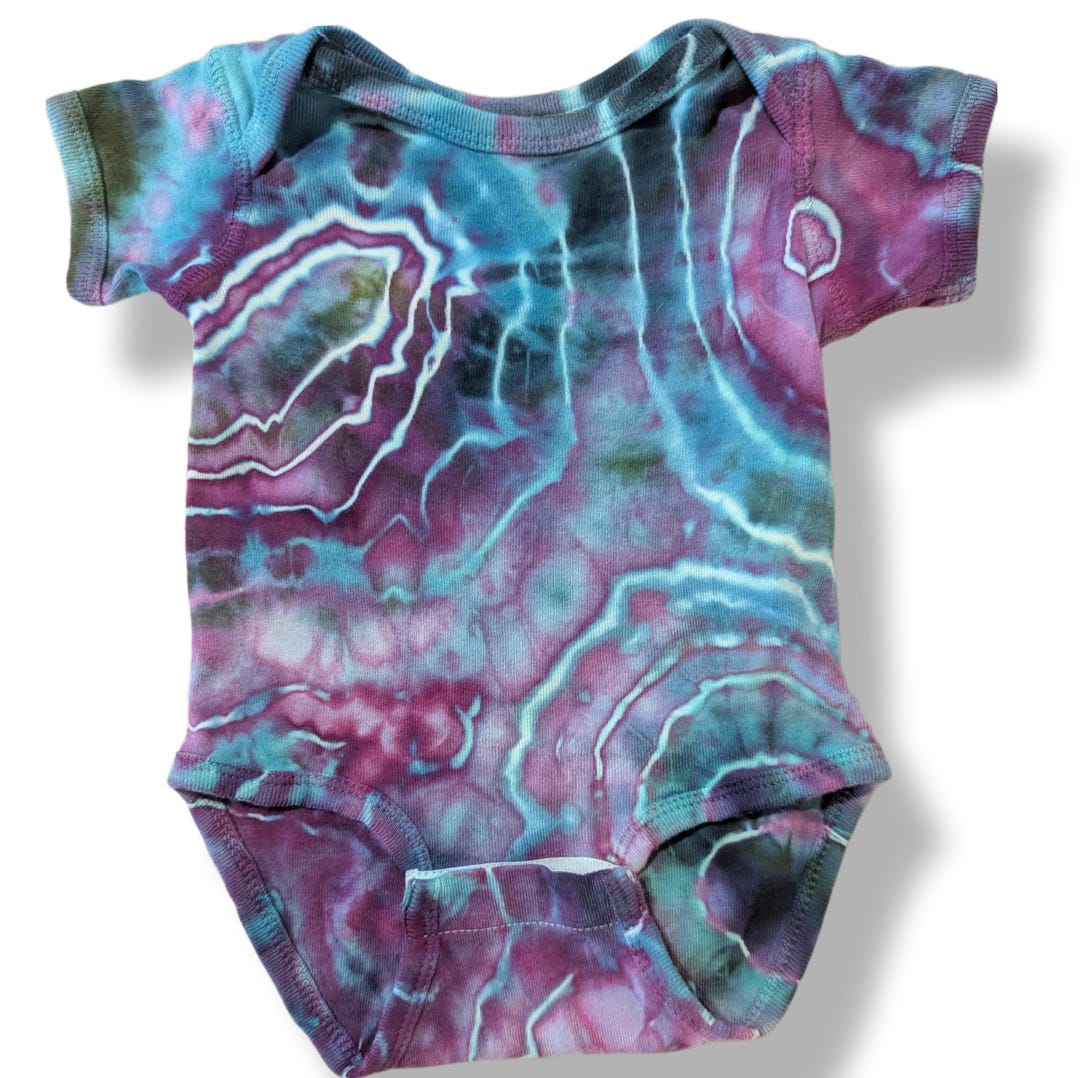 6 Months Rabbit Skins Geode Baby Tie Dye Bodysuit/tie Dye Baby Onesie ...