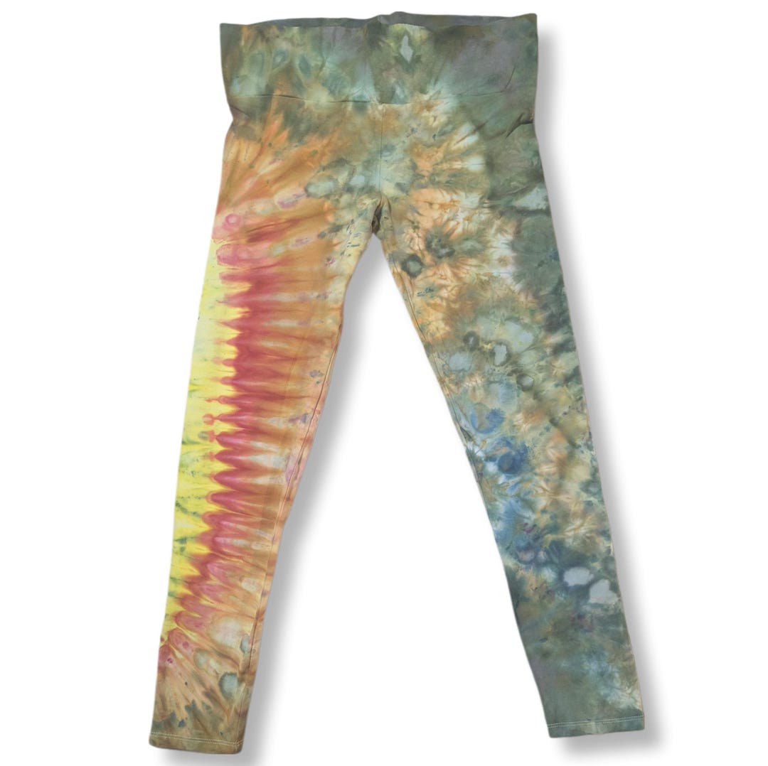 XL Solar Flare Ice Dye Dancing Robin Tie Dye Yoga Pants - Etsy