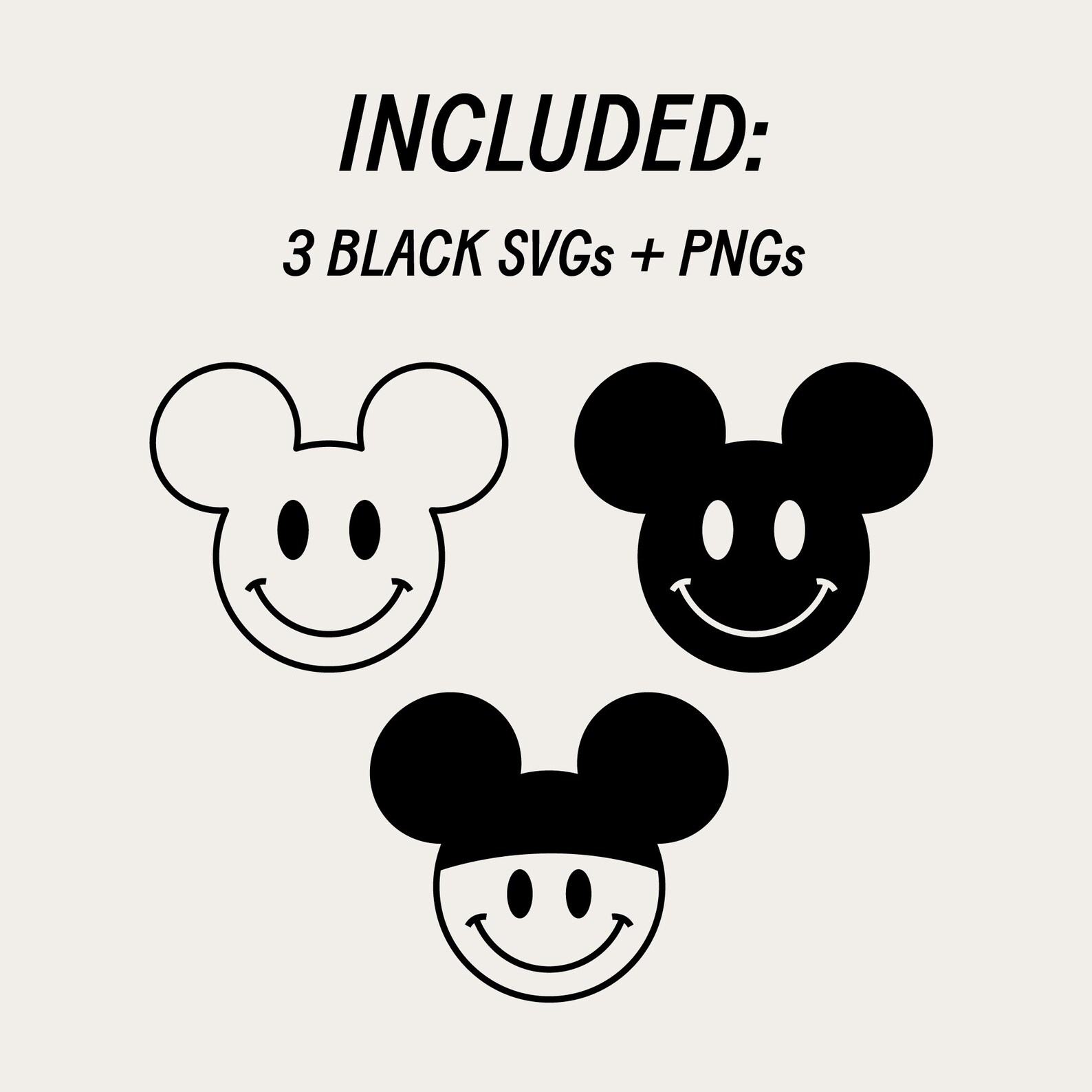 Smiley Face Mouse Head SVG PNG, Magic Mouse | Designs Downloads, PNG ...