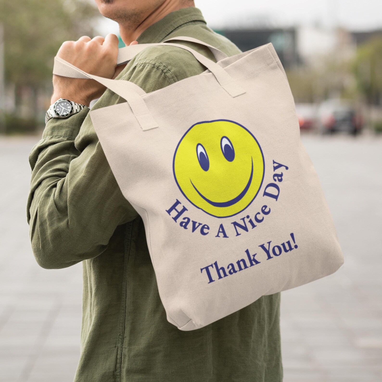 Smiley Face Have A Nice Day Bag Graphic SVG PNG, Designs Downloads ...