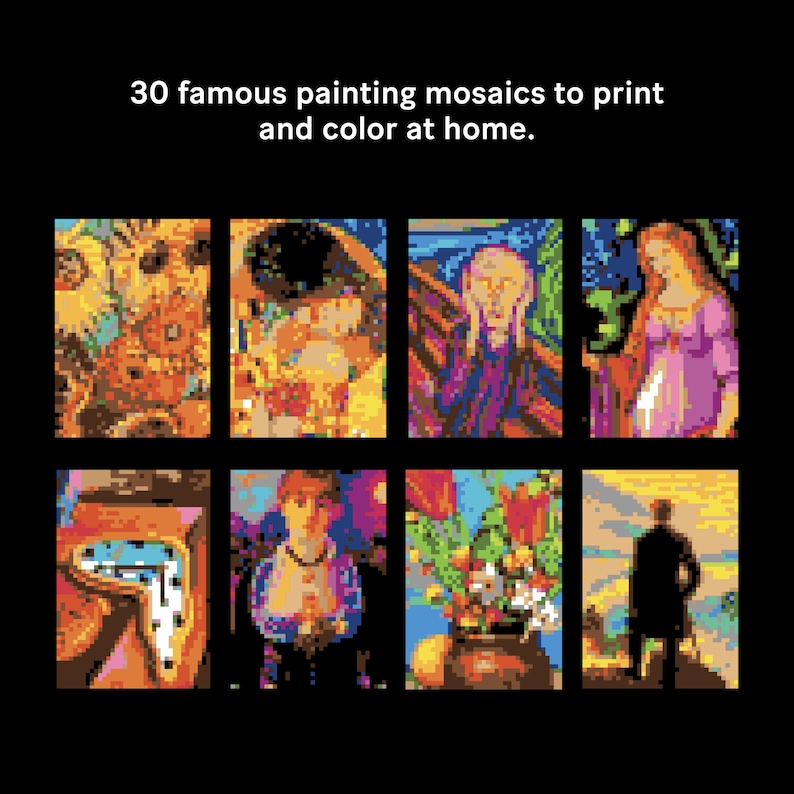 Classic Art Pixel Color by Number: A Mystery Mosaic Coloring Book for ...