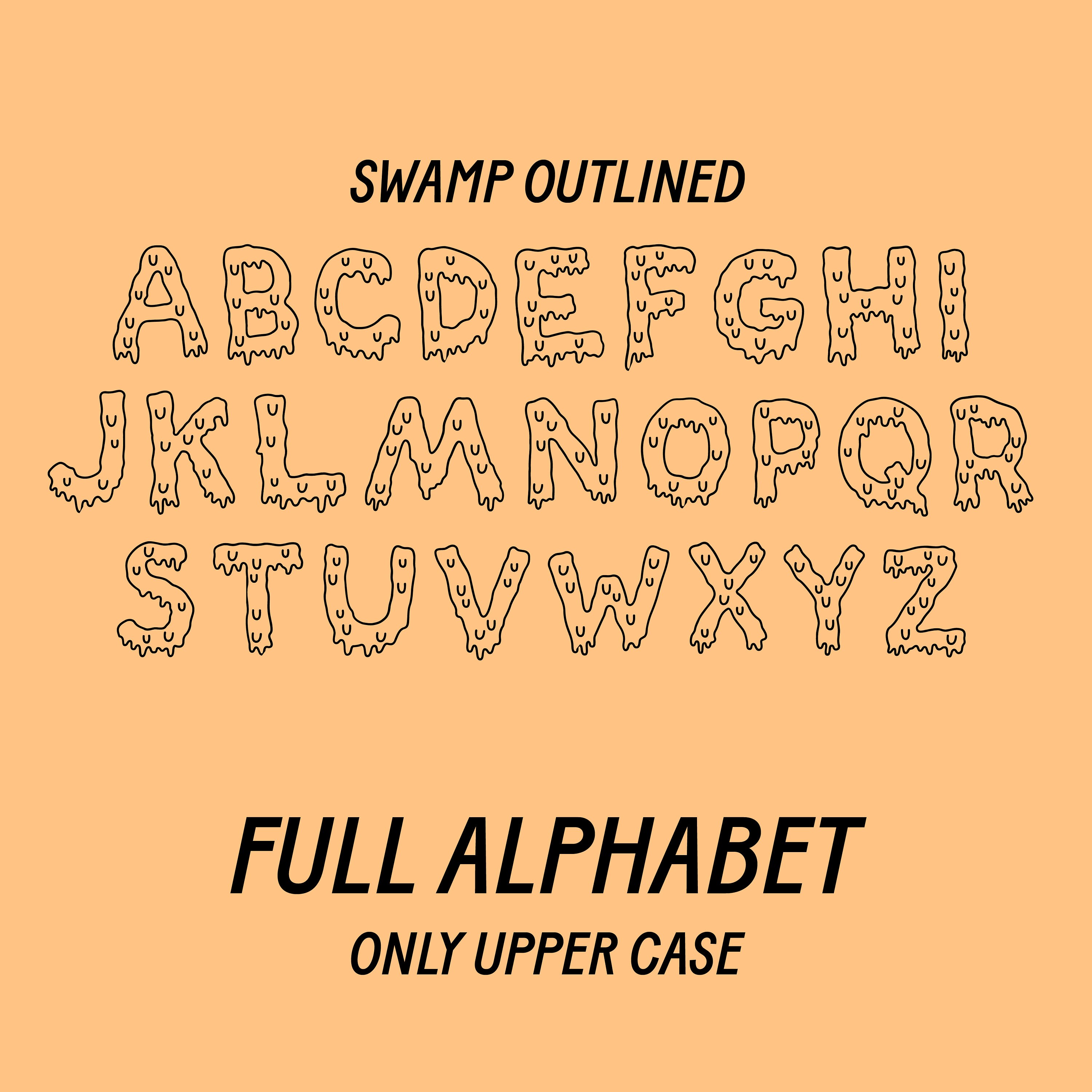 Swamp Thing Font OTF, Halloween Cartoon Dripping Slime Creepy Scary ...