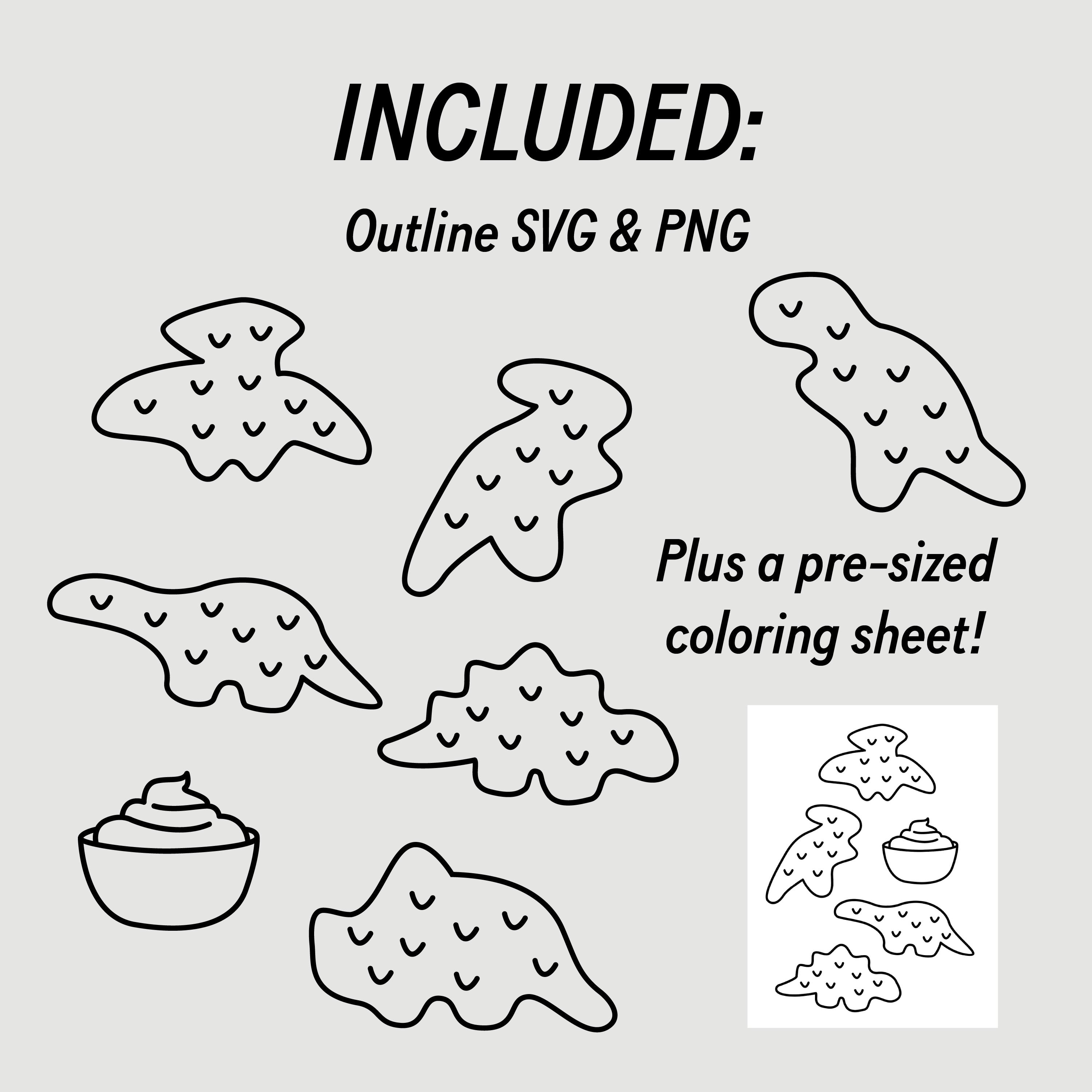 Dinosaur Nuggets SVG PNG | Design Downloads, PNG Clipart, Shirt Invite ...