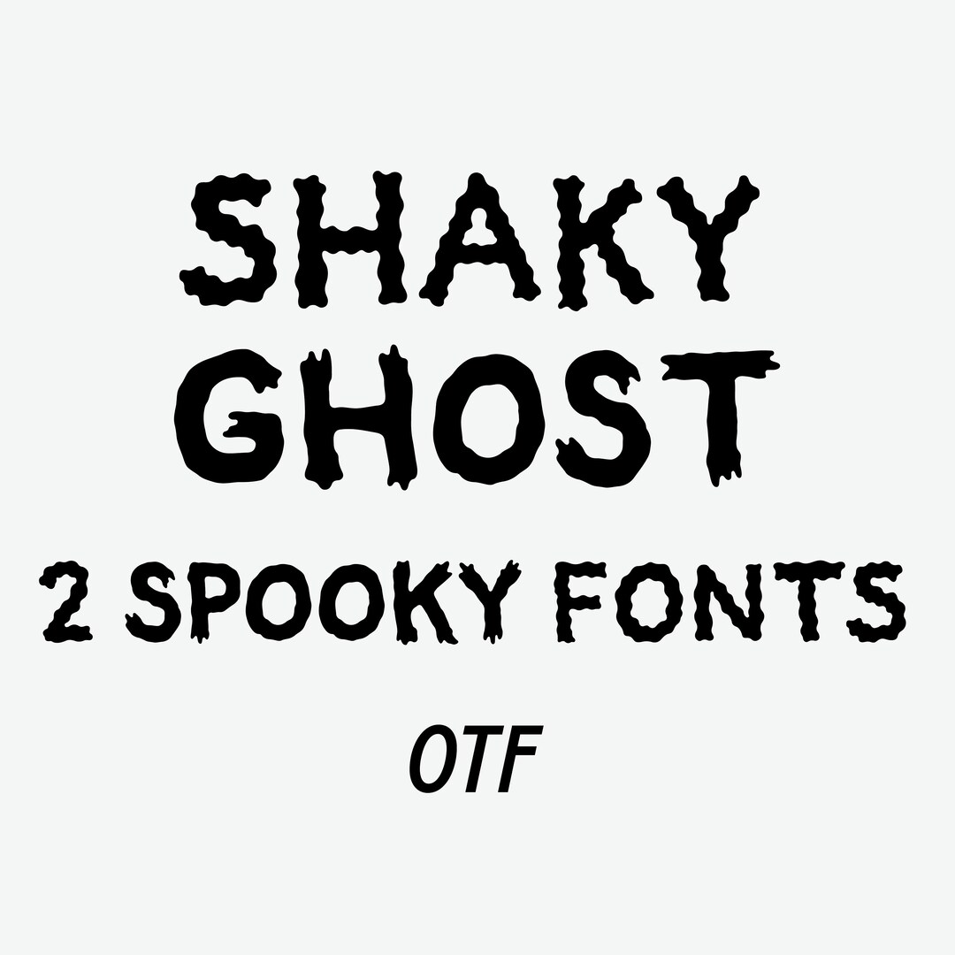 Shaky Ghost Font OTF, Halloween Cartoon Typeface Spooky Creepy Scary ...