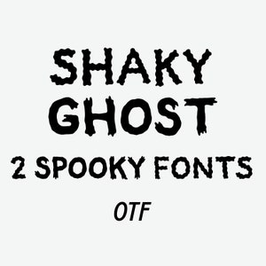 Shaky Ghost Font OTF, Halloween Cartoon Typeface Spooky Creepy Scary ...