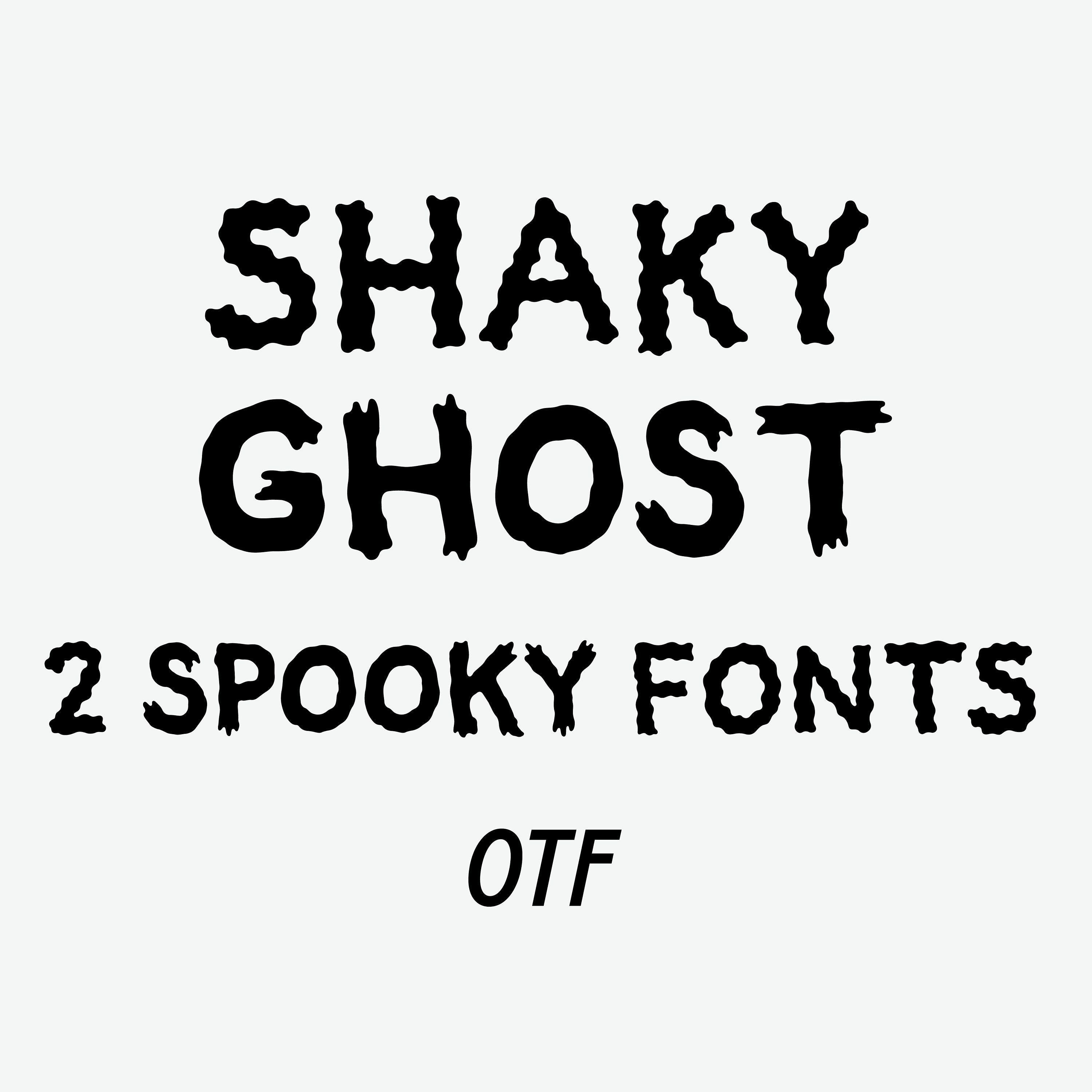 Shaky Ghost Font OTF, Halloween Cartoon Typeface Spooky Creepy Scary ...