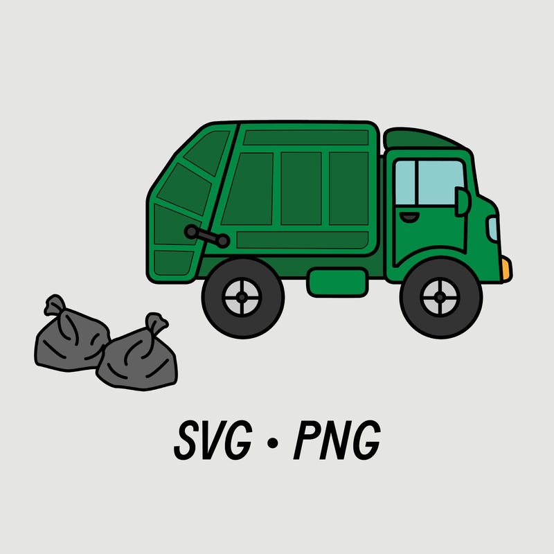 Garbage Truck Svg - Etsy