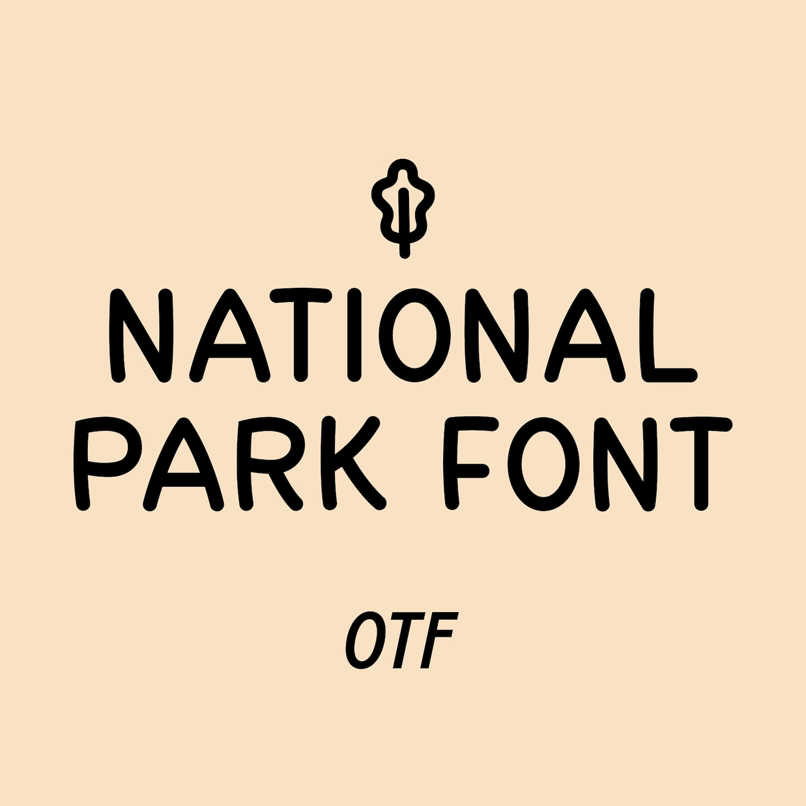 National Park Sign Font OTF, Signage Cartoon | Designs Downloads, Font ...