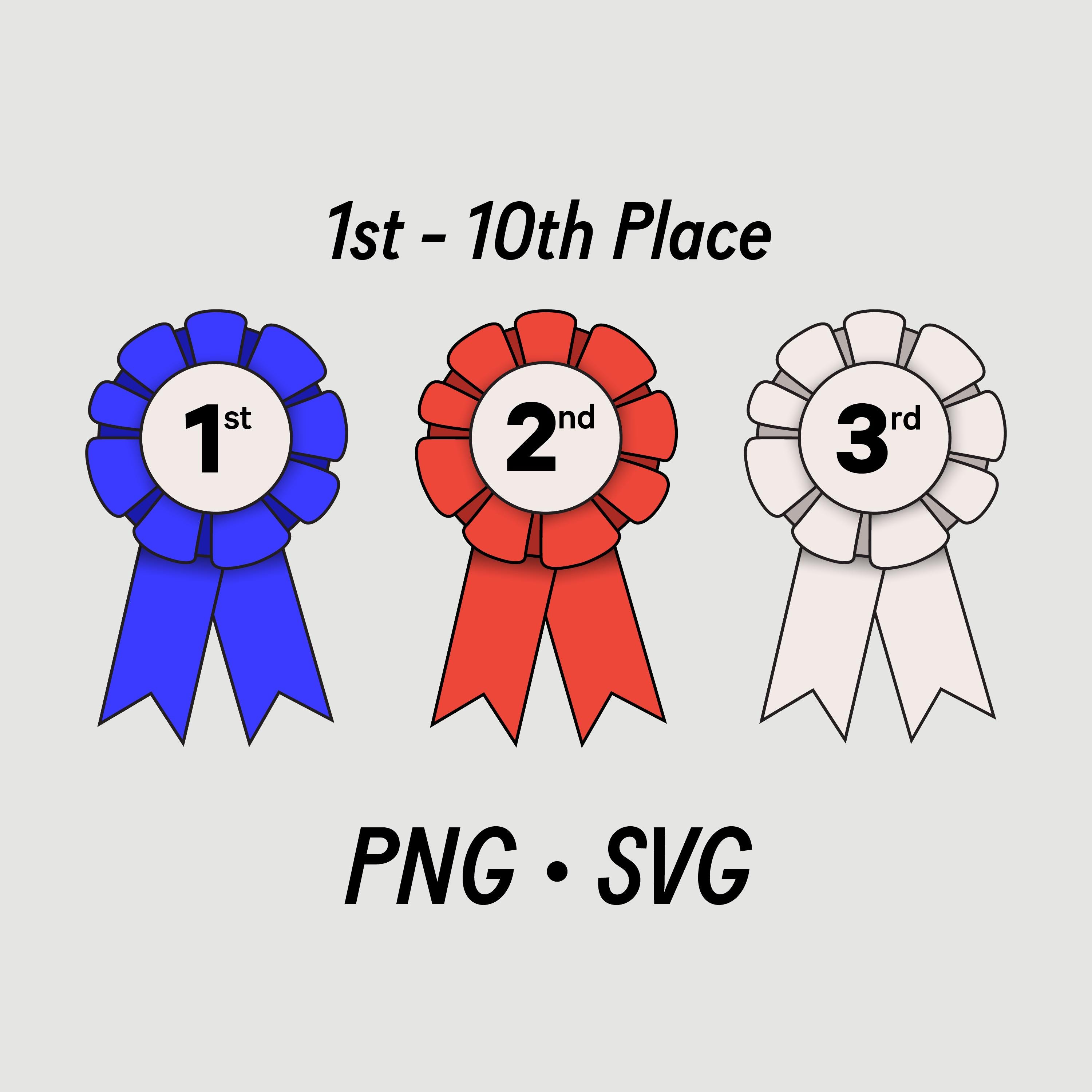 Ribbon Award Clipart PNG SVG | 1st 2nd 3rd Place Ribbons Clip Art ...