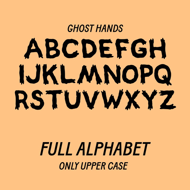 Shaky Ghost Font OTF, Halloween Cartoon Typeface Spooky Creepy Scary ...