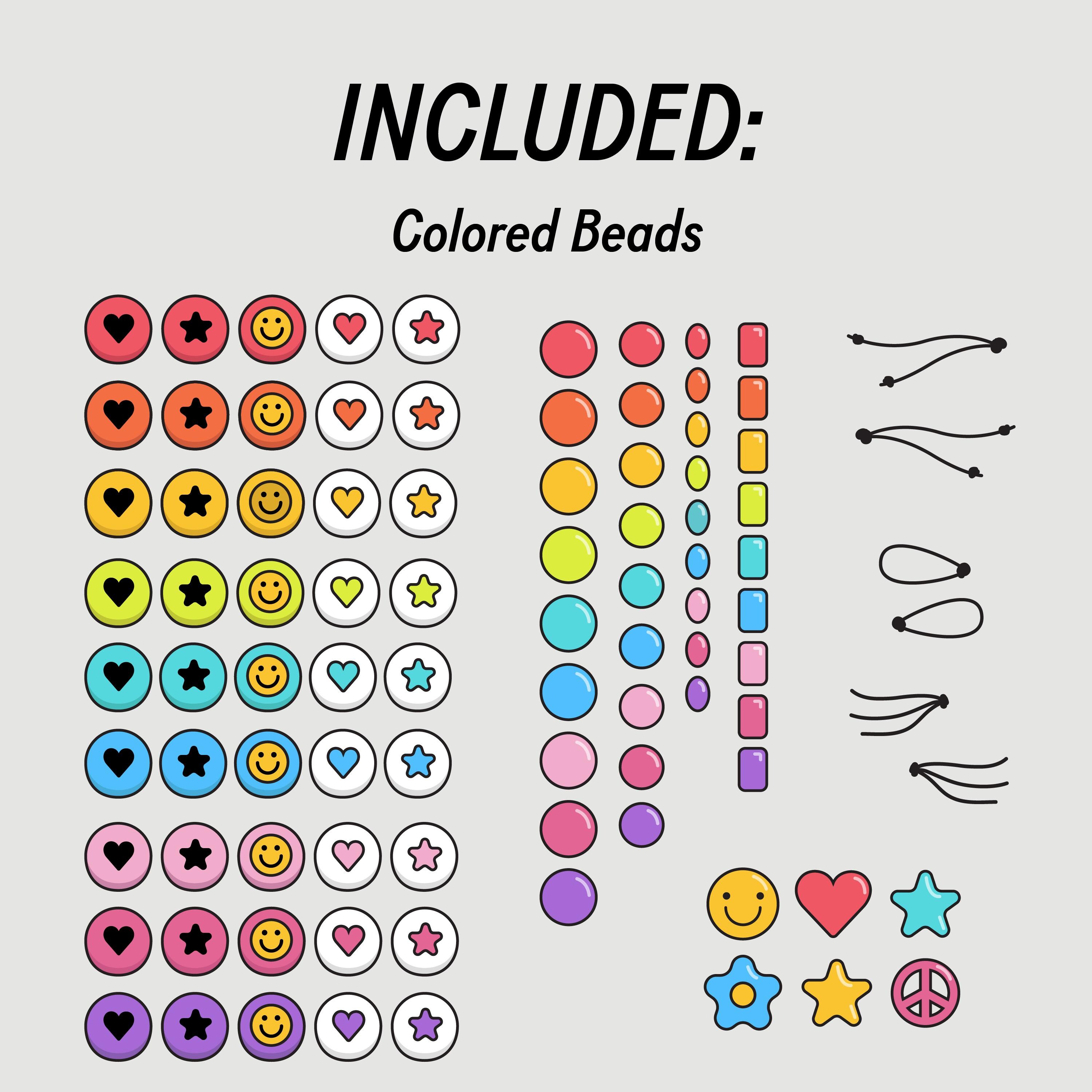 Friendship Bead Bracelet PNG, Alphabet Bead PNG, Font Beads, Digital ...