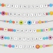 Friendship Bead Bracelet PNG, Alphabet Bead PNG, Font Beads, Digital ...