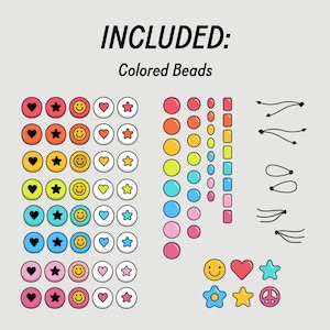 Friendship Bead Bracelet PNG, Alphabet Bead PNG, Font Beads, Digital ...