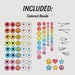 Friendship Bead Bracelet PNG, Alphabet Bead PNG, Font Beads, Digital ...